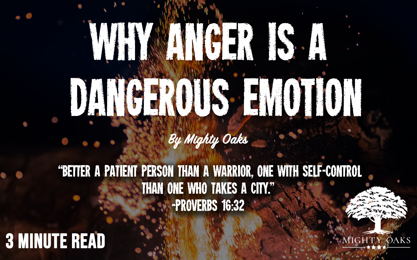 Anger is a Dangerous Emotion | Mighty Oaks Foundation